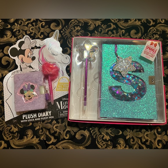 Toys | Justice S Letter Journal With Pen And Minnie Mouse Diary With ...